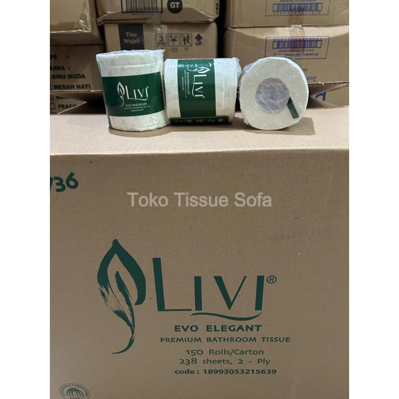 Jual Tissue Toilet Livi Evo Premium Elegant Bathroom Tissue 2 ply (1 ...