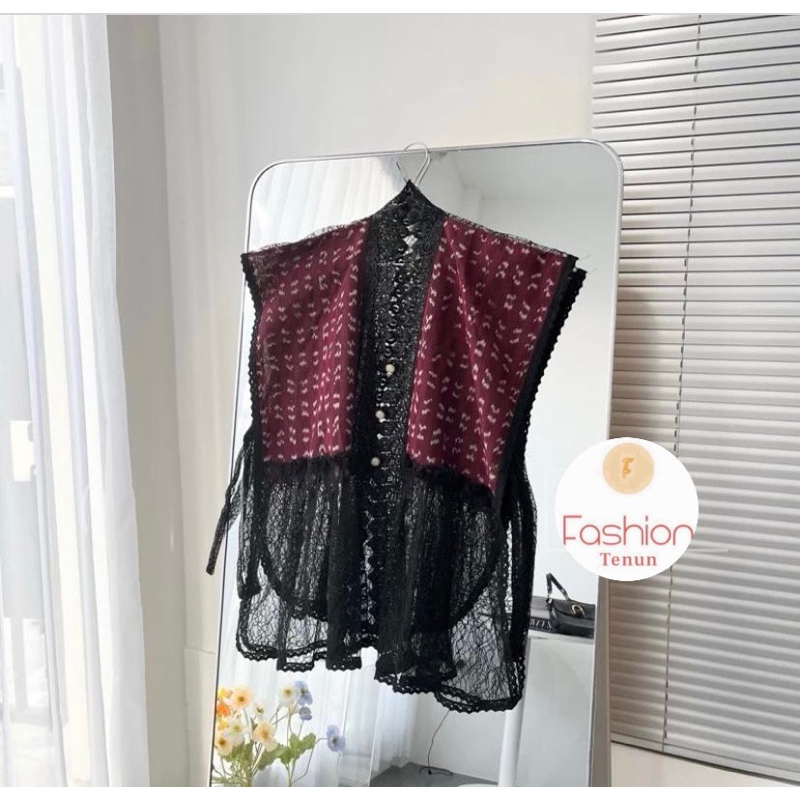 Jual Eva vest / vest tenun / vest batik / outer tenun / outer kerja ...