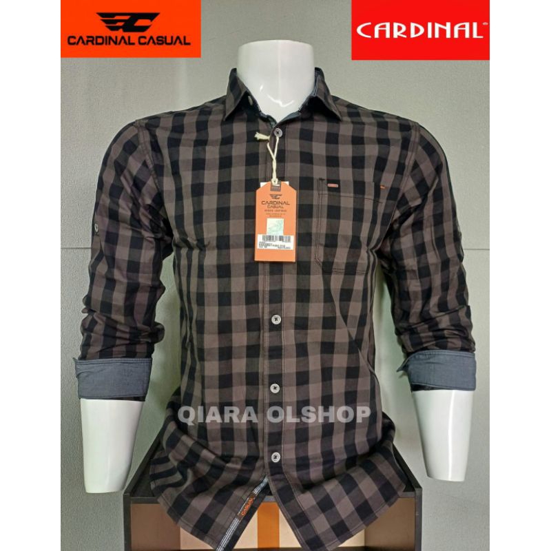 Jual KEMEJA CARDINAL ORIGINAL REGULER HITAM KOTAK KOTAK | Shopee Indonesia