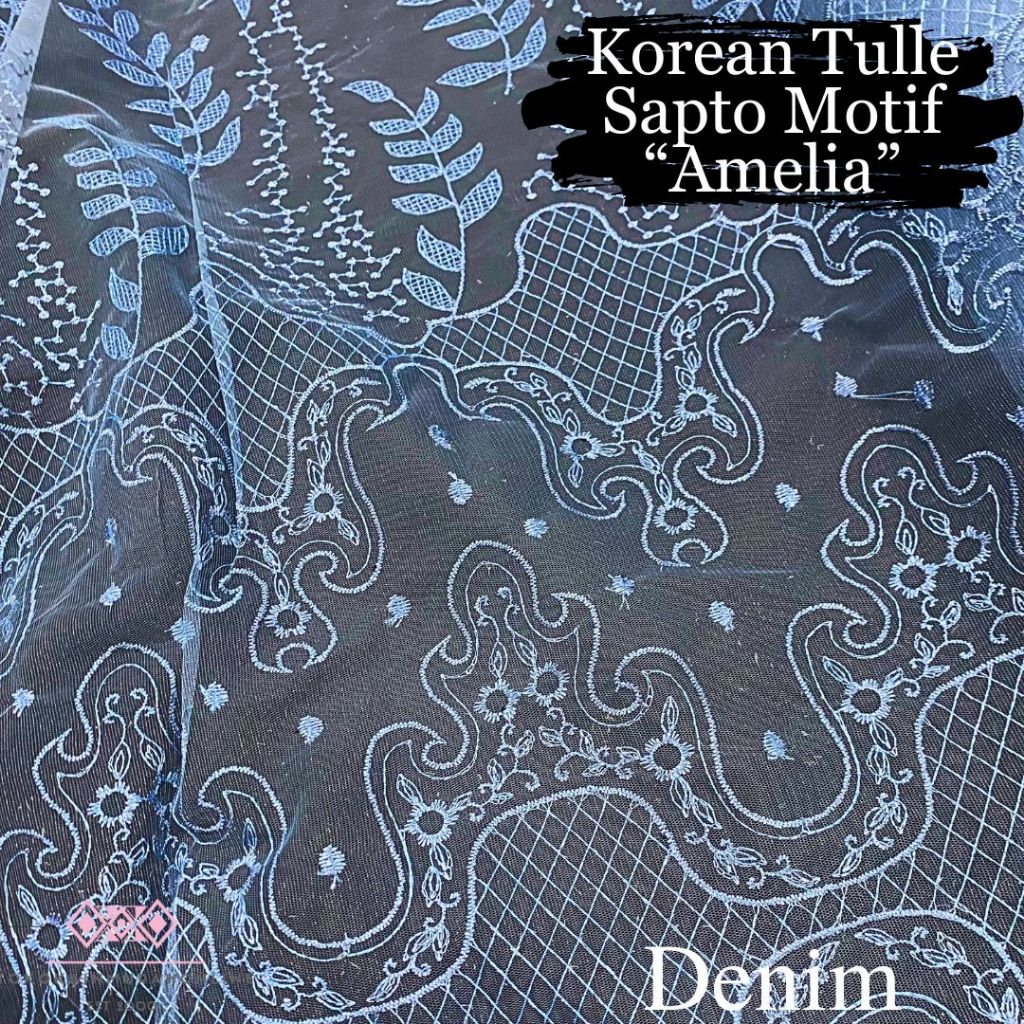 Jual Kain Tille Brokat Kebaya Motif Amelia NEW 2024 Bordir Payet ...