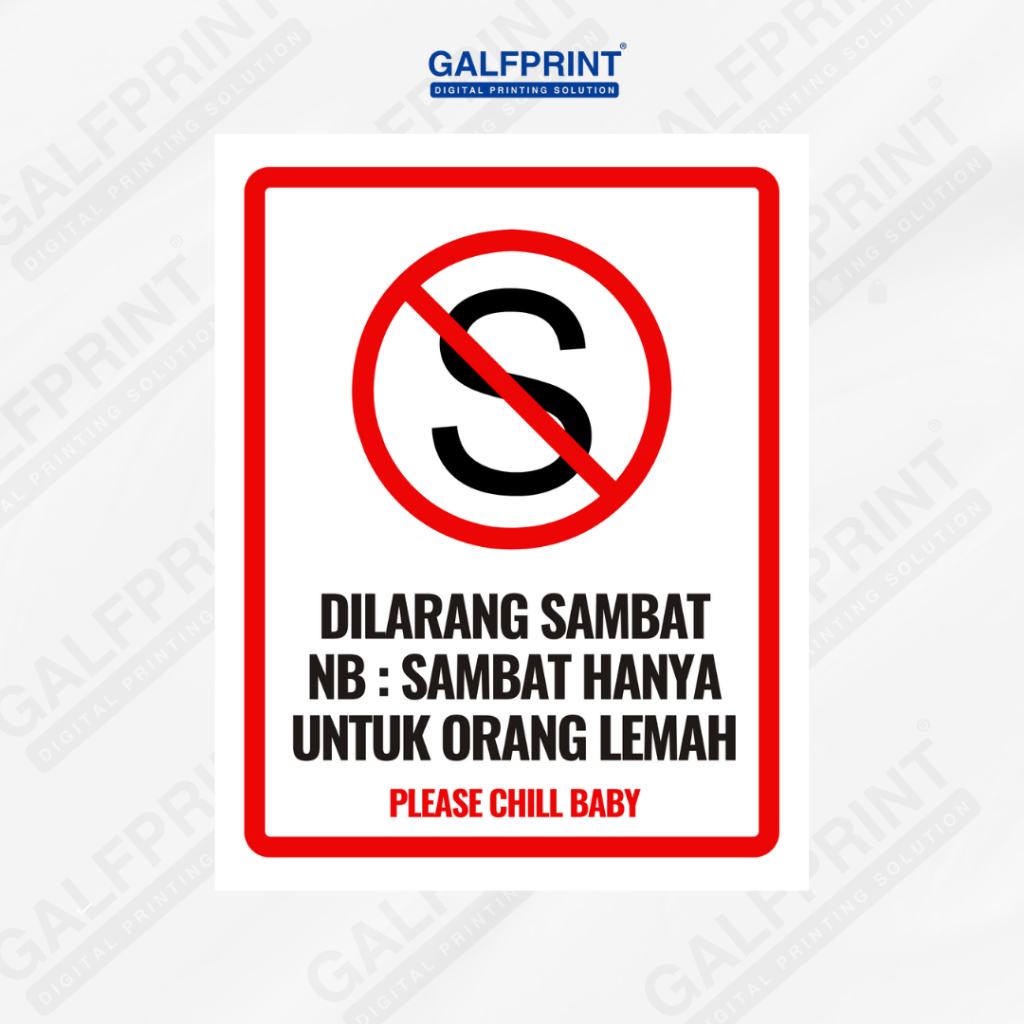 Jual STIKER SIGN DILARANG SAMBAT 8X11 CM | Shopee Indonesia