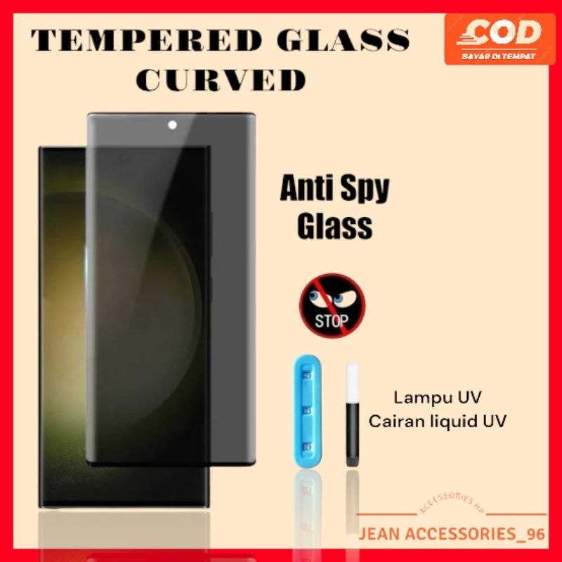Jual Tempered Glass Curved Nano UV Anti Spy Vivo V40 New V29 V27 V25 pro | Shopee Indonesia