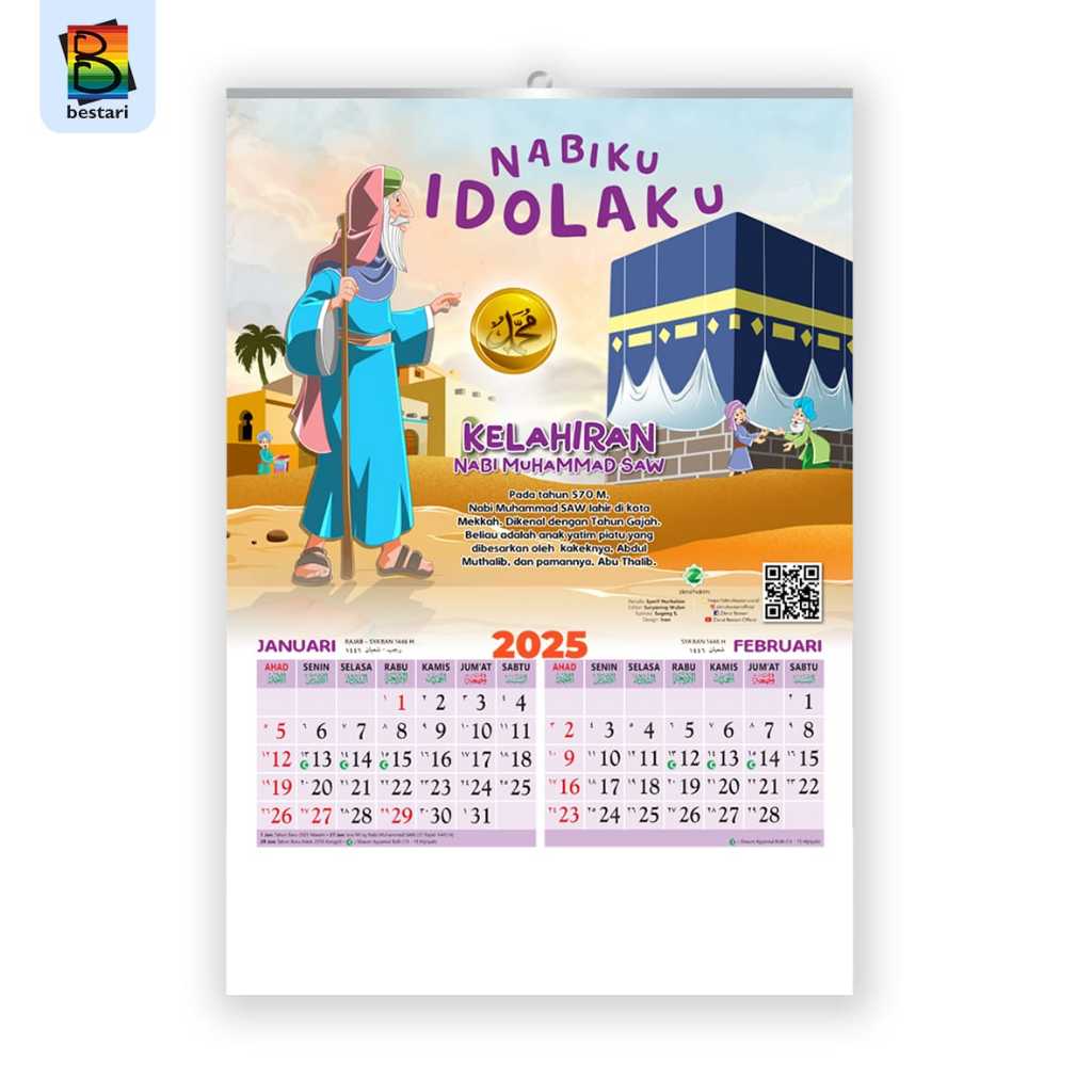 Jual Kalender Islami 2025 NABIKU IDOLAKU - Kalender Edukatif dilengkapi ...