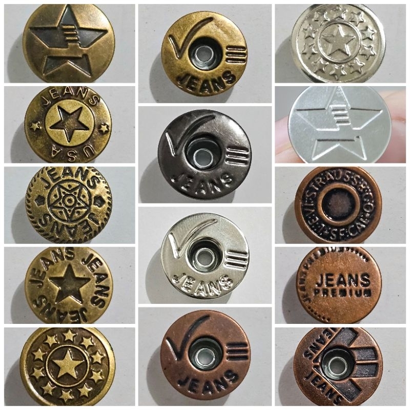 Jual Kancing Jeans 17mm/1,7cm @1000 Pcs Kancing Celana Jeans Kancing ...