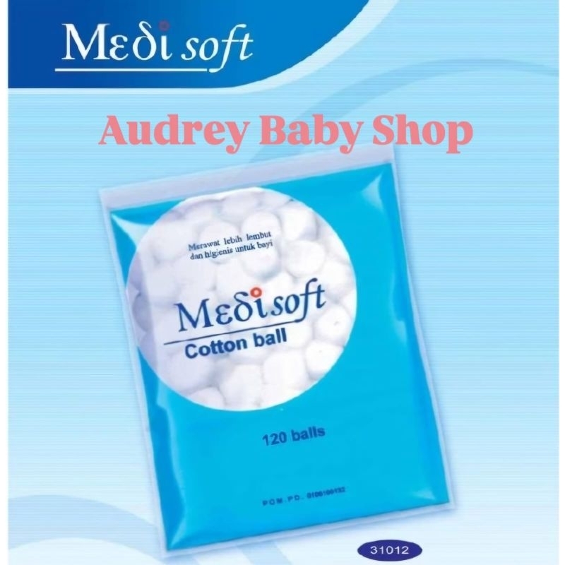 Jual Medisoft Kapas Bulat isi 120 ball / biru EXP 2028 | Shopee Indonesia
