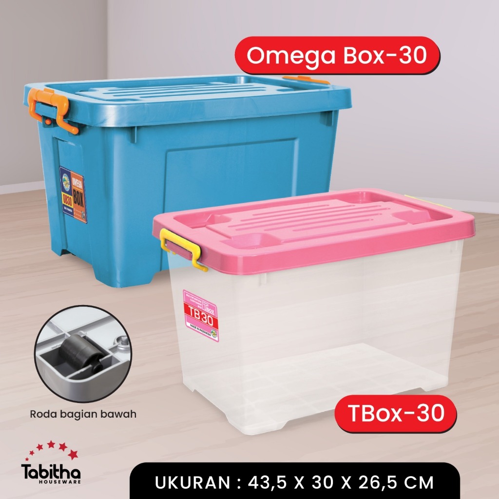 Jual Tabitha Container Box Plastik Mini Kotak Penyimpanan 30 Liter ...