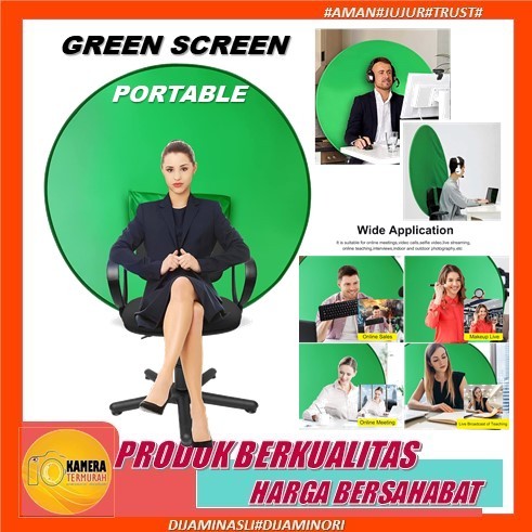 Jual Green Screen Portable Lipat Backdrop Hijau Background for Kursi ...