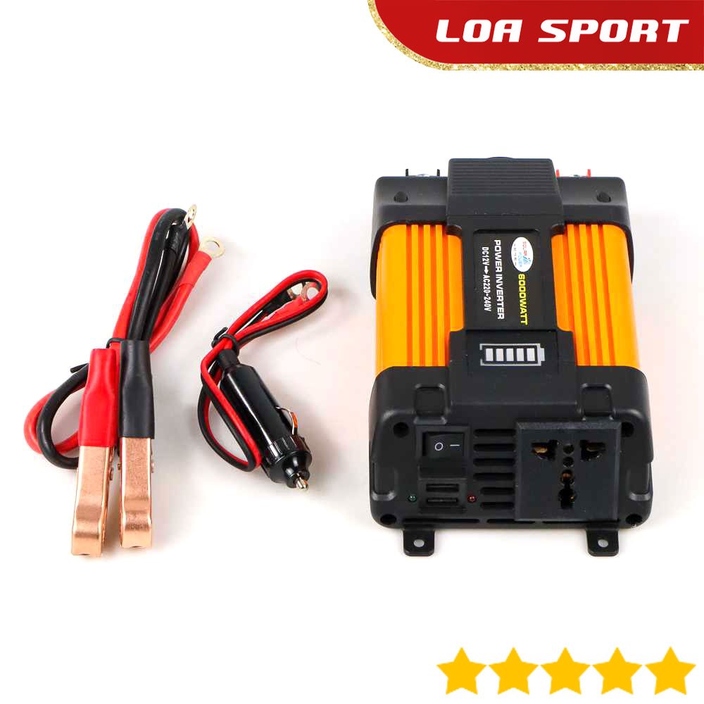 Jual Inverter Listrik Mobil 6000 Watt Transformer DC ke AC 220V 2 USB ...