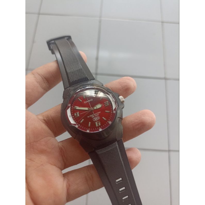 Jual casio mw600 merah red sunburst | Shopee Indonesia