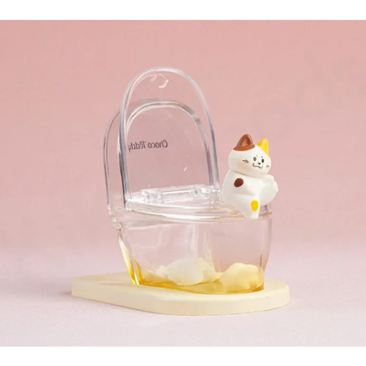 Jual Choco Teddy x Cat Loves You - Pupu Cat Toilet Phone Stand Holder ...