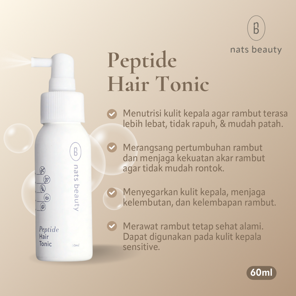 Jual Nats Beauty Peptide Hair Tonic 60ml | perawatan rambut rontok ...