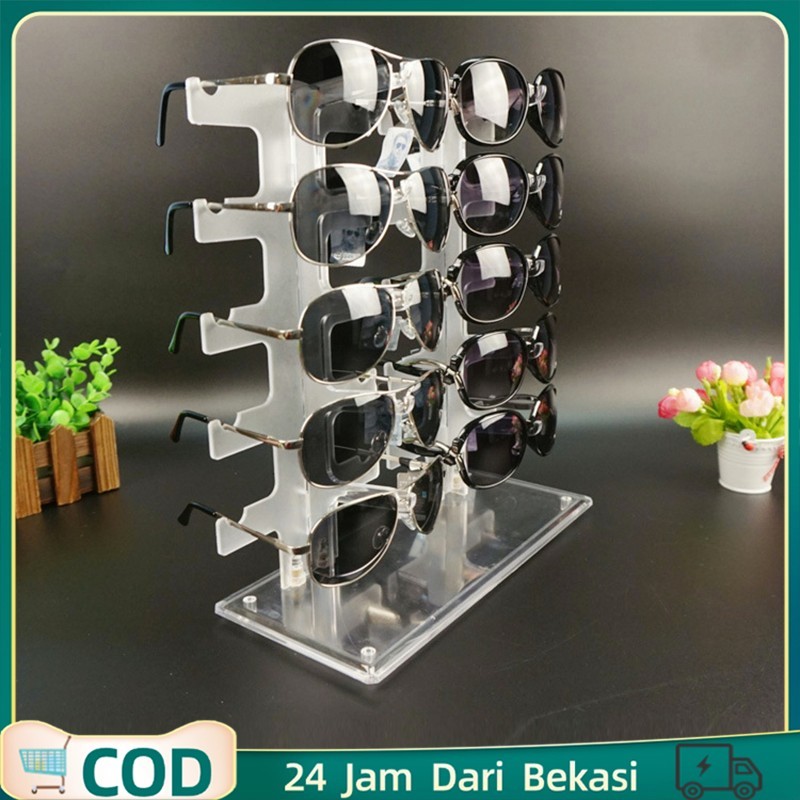 Jual Rak Kacamata Akrilik Pajangan Kaca Matarak Kacamata Isi 10 Rak ...