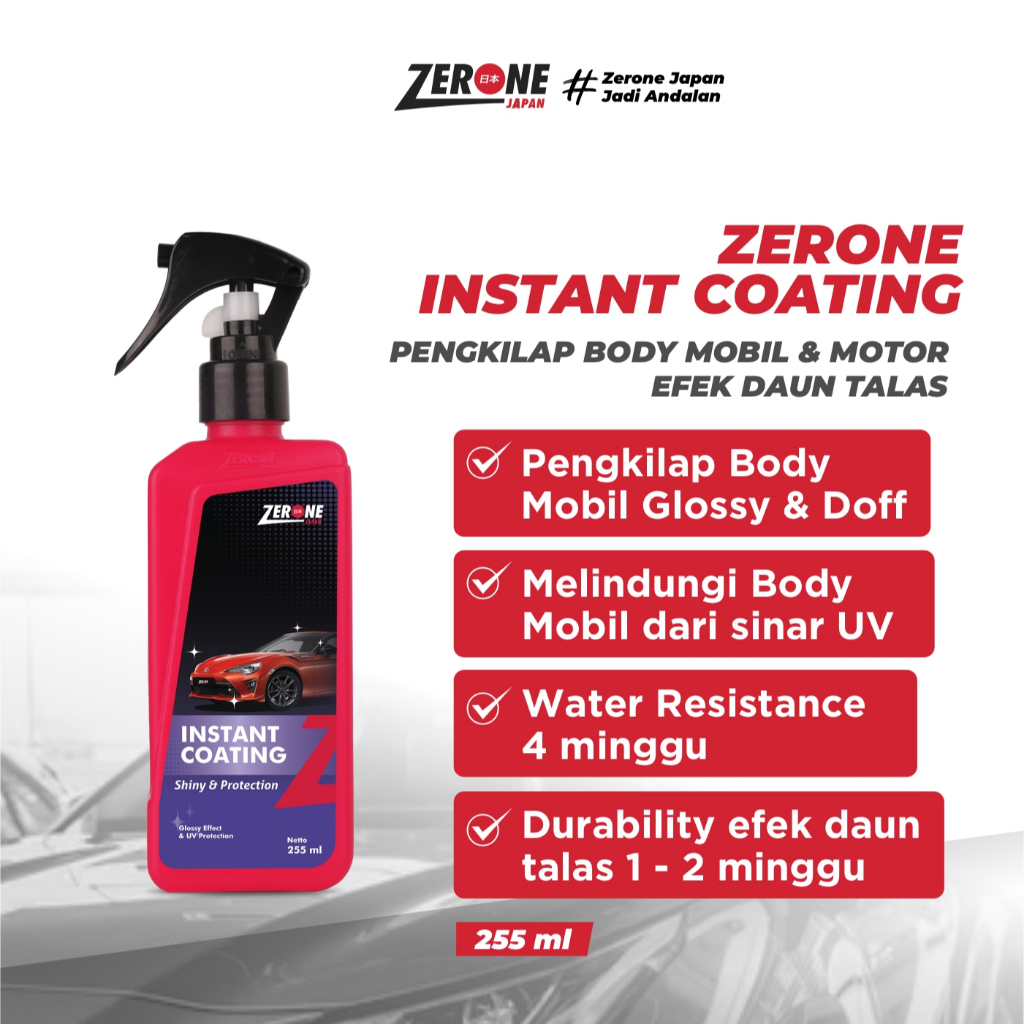 Jual Zerone Japan Pengkilap Body Mobil Motor Doff Glossy Instan Coating ...