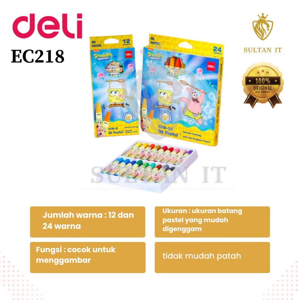 Jual Deli EC218 Isi 12 Dan 24 Oil Pastel Warna Original | Shopee Indonesia
