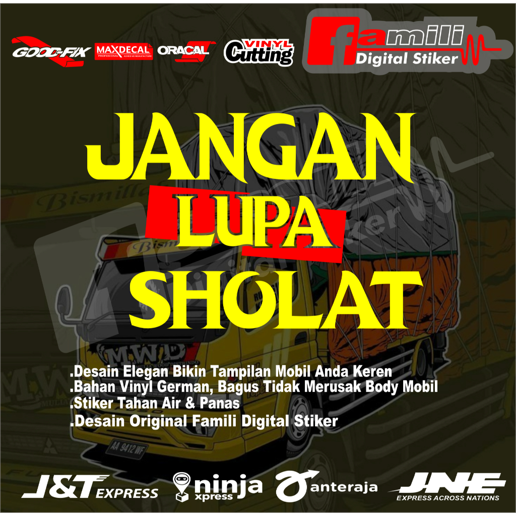 Jual Stiker katakata stiker kaca truk stiker pick up stiker pintu belakang truk stiker tulisan ...