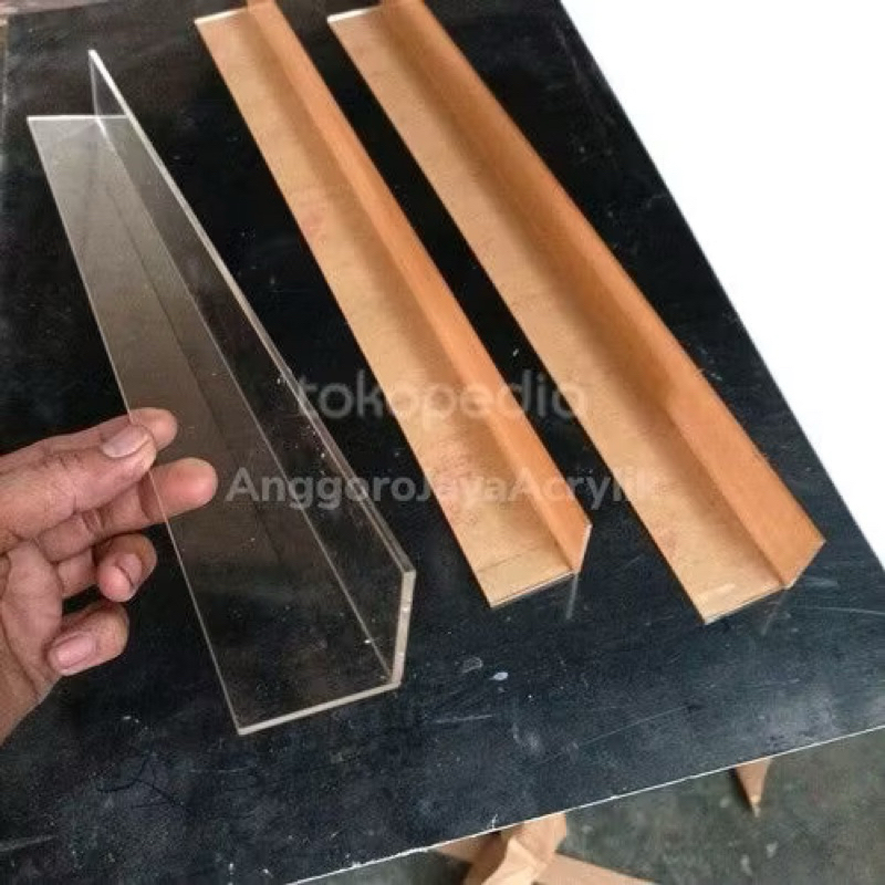 Jual Siku L akrilik 3mm Bening 40x8 30x13 | Shopee Indonesia