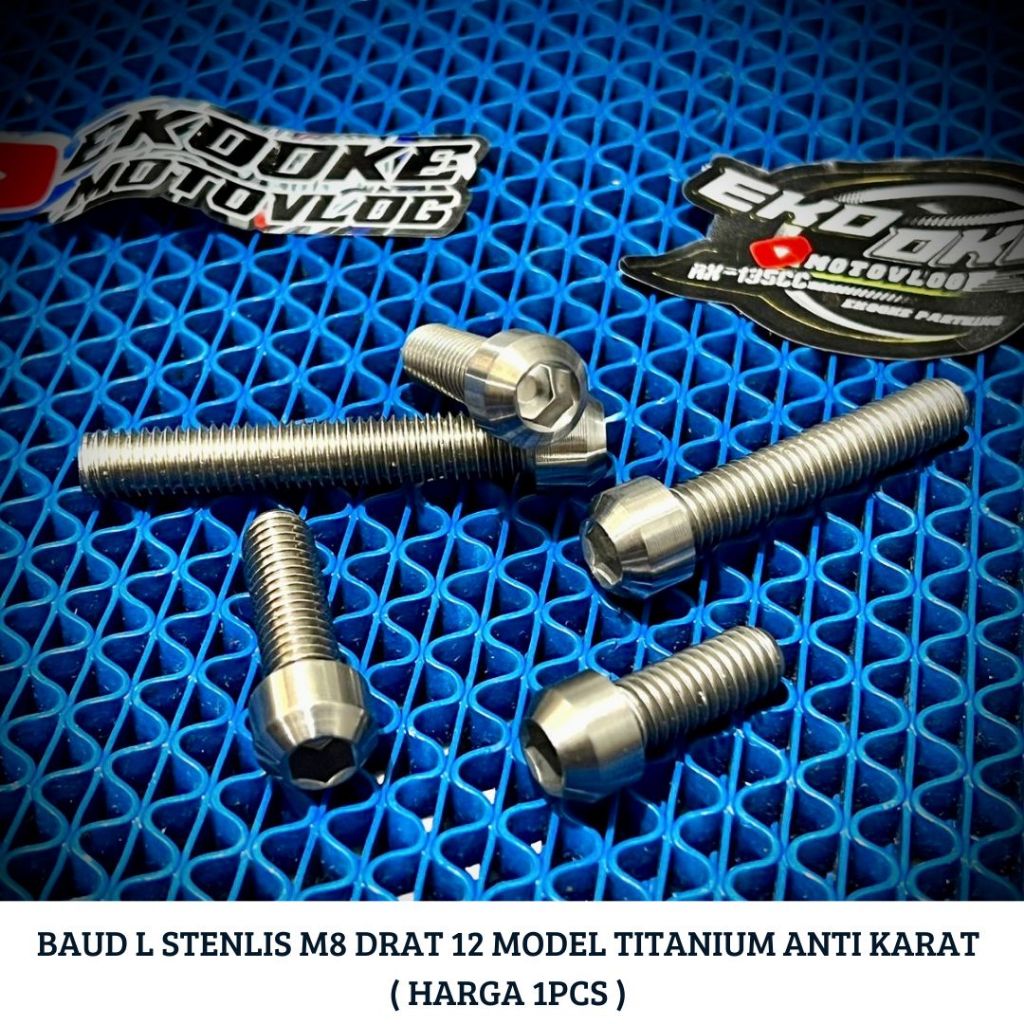 Jual BAUD 12 m8 L STENLIS MODEL TITAN ANTI KARAT | Shopee Indonesia