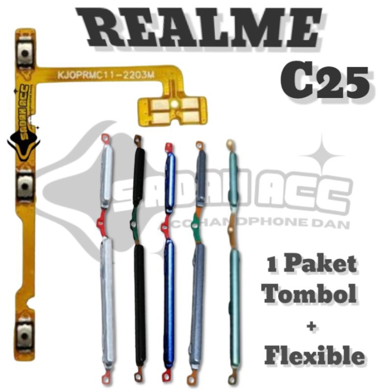 Jual Tombol Set REALME C25 Original 100% Flexible On Of + Volume ...