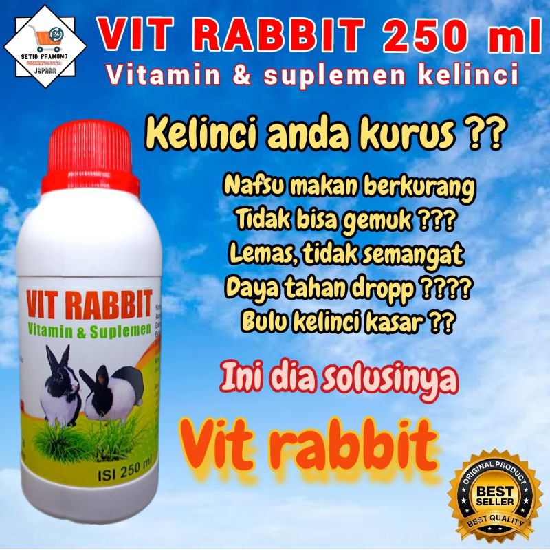 Jual vit rabbit 250 ml vitamin penambah nafsu makan penggemuk badan ...
