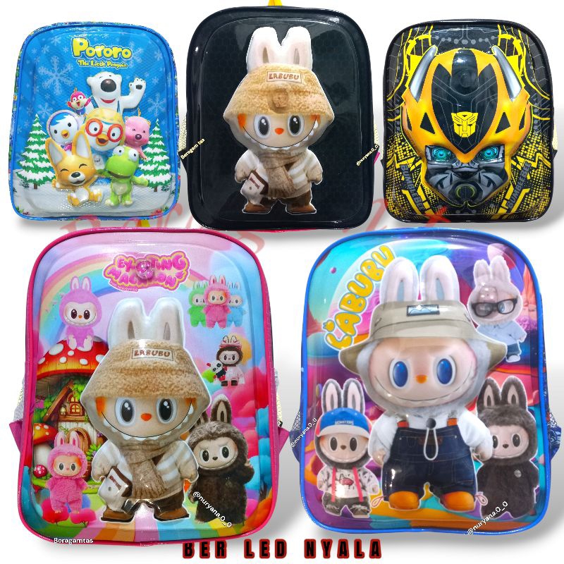 Jual TAS ANAK SD TAS LABUBU ( SD ) BER LED NYALA 3D TIMBUL TAS ANAK VIRAL TAS SEKOLAH ANAK TAS ...