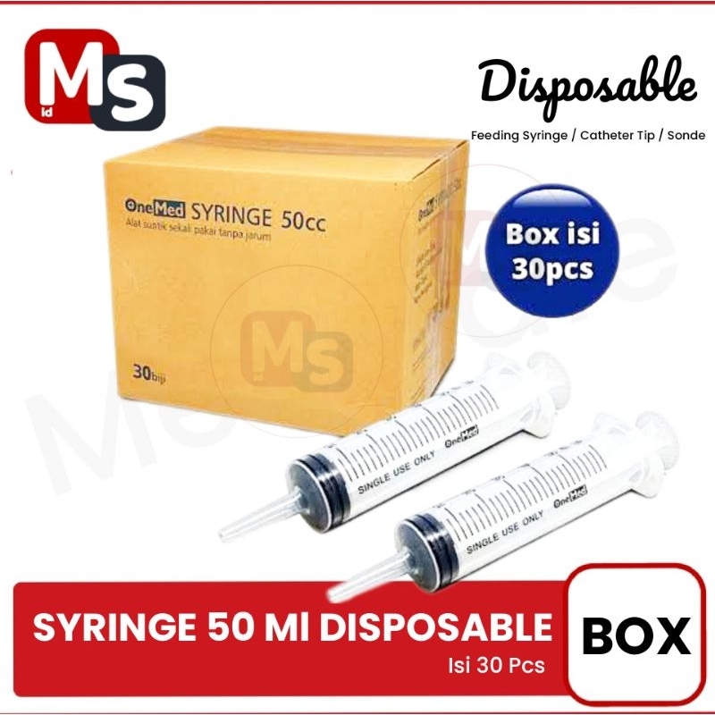 Jual DISPOSABLE FEEDING SYRINGE 50 CC KATETER TIP SPUIT (SONDE) / BOX ...