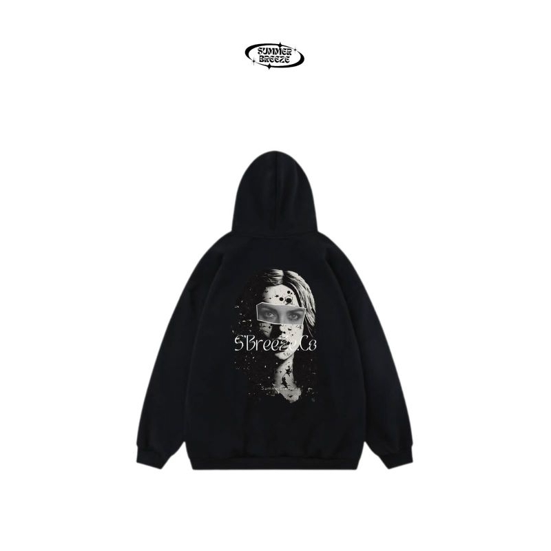 Jual Summerbreeze Heavyweight Hoodie Naughty Girl College Black 330 5804