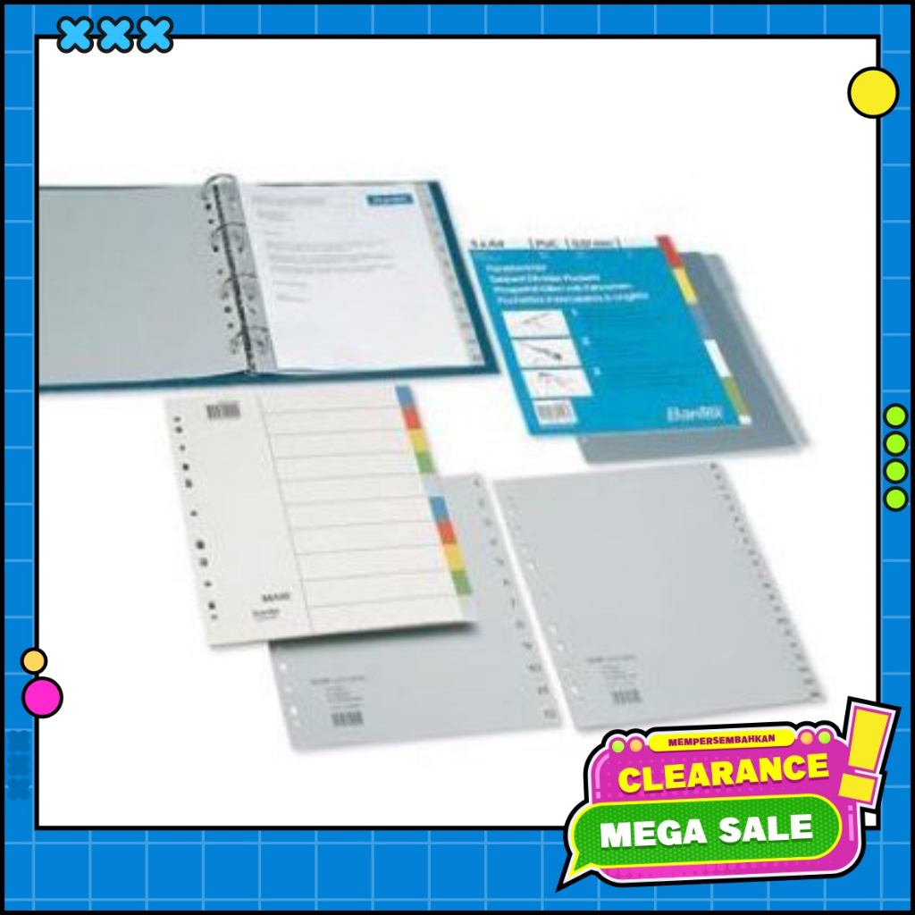 Jual Bantex Maxi Divider Index PP A4/Pembatas Binder/Penyekat Ordner ...