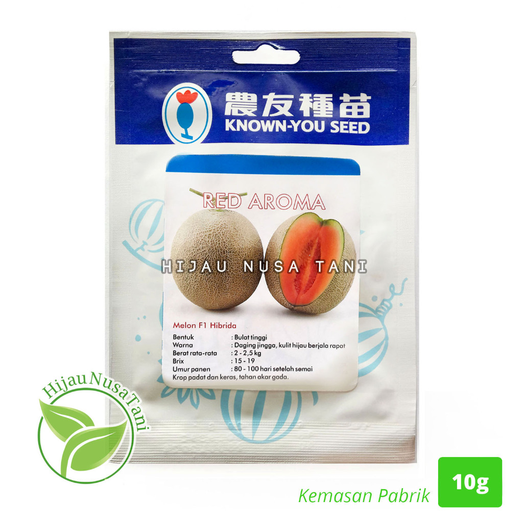 Jual Benih Melon RED AROMA 10 gram Known You Seed - kemasan asli pabrik ...