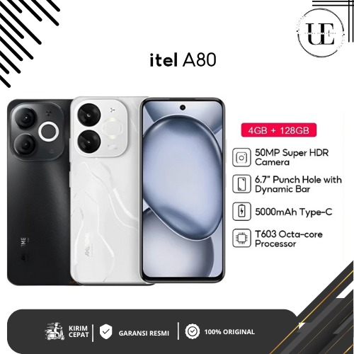 Jual itel A80 4GB/128GB 120Hz 50MP Super HDR Camera Pioneering Design 6.7" with Dynamic Bar ...