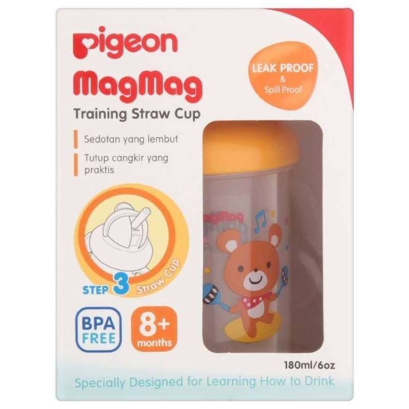 Jual PIGEON MagMag Mag Mag Step 3 Training Straw Cup 8+ / Botol Minum Balita | Shopee Indonesia