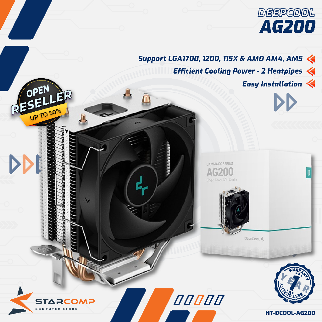 Jual Deepcool AG200 Heatsink Processor CPU Cooler | Shopee Indonesia