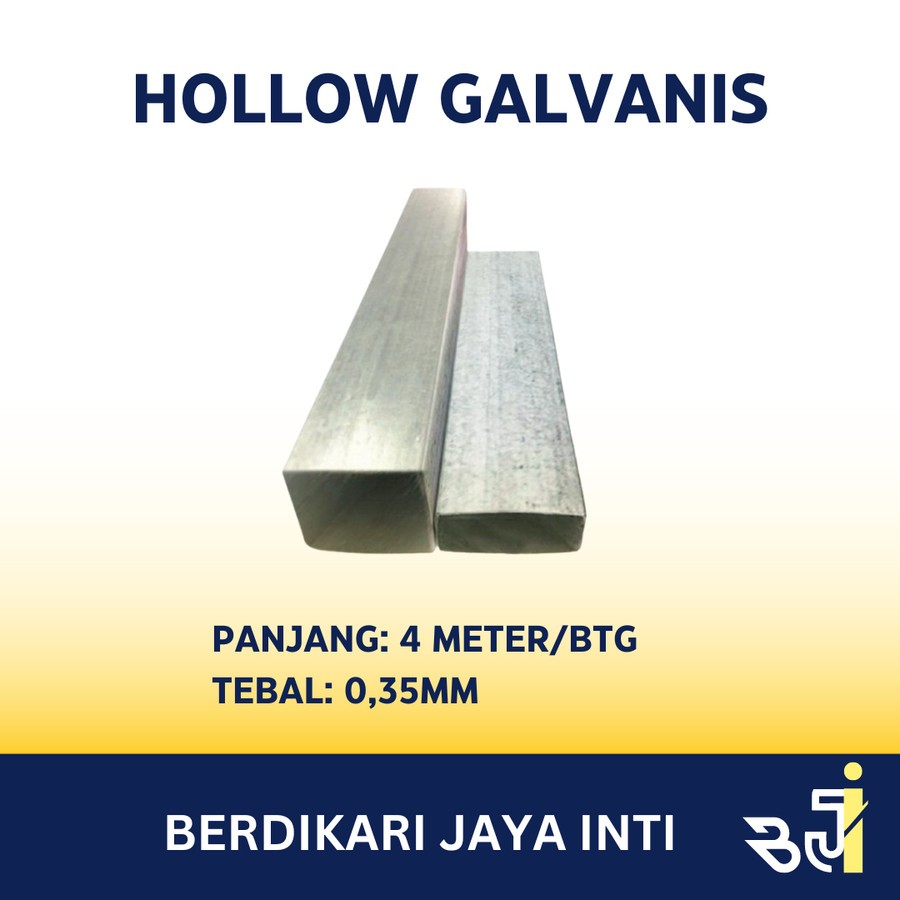 Jual BESI HOLO HOLOW HOLLOW GALVANIS PLAFON 2x4 4x4 Tebal 0,35MM 035 MM - Harga per 4 meter ...
