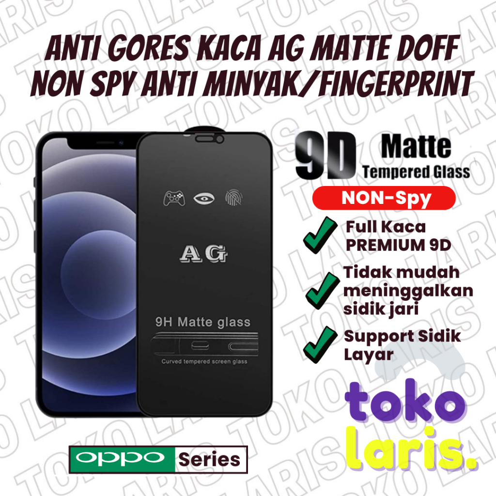Jual OPPO Tempered Temper Tempred Glass Glas Anti Gores AG Matte Doff ...