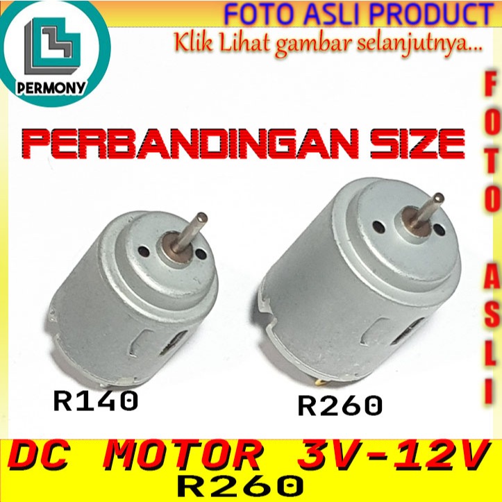 Jual R140 R260 Dinamo 3-12V DC motor toy 3V - 12V Kipas angin mini ...