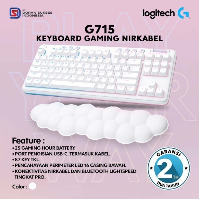 Jual Logitech G715 Wireless Bluetooth Gaming Keyboard G 715 TKL RGB ...