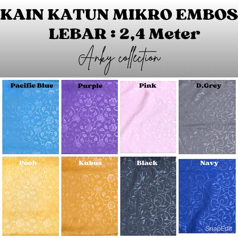 Jual Kain Katun Embos / Kain Polymicro Embos Meteran Termurah | Shopee Indonesia