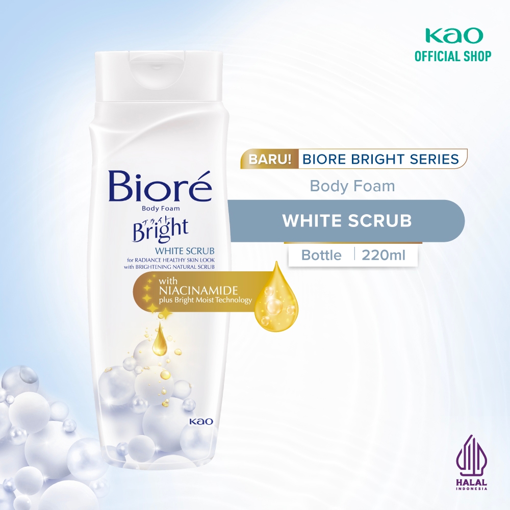 Jual Biore Bright Sabun Mandi Cair Pencerah Kulit White Scrub ...