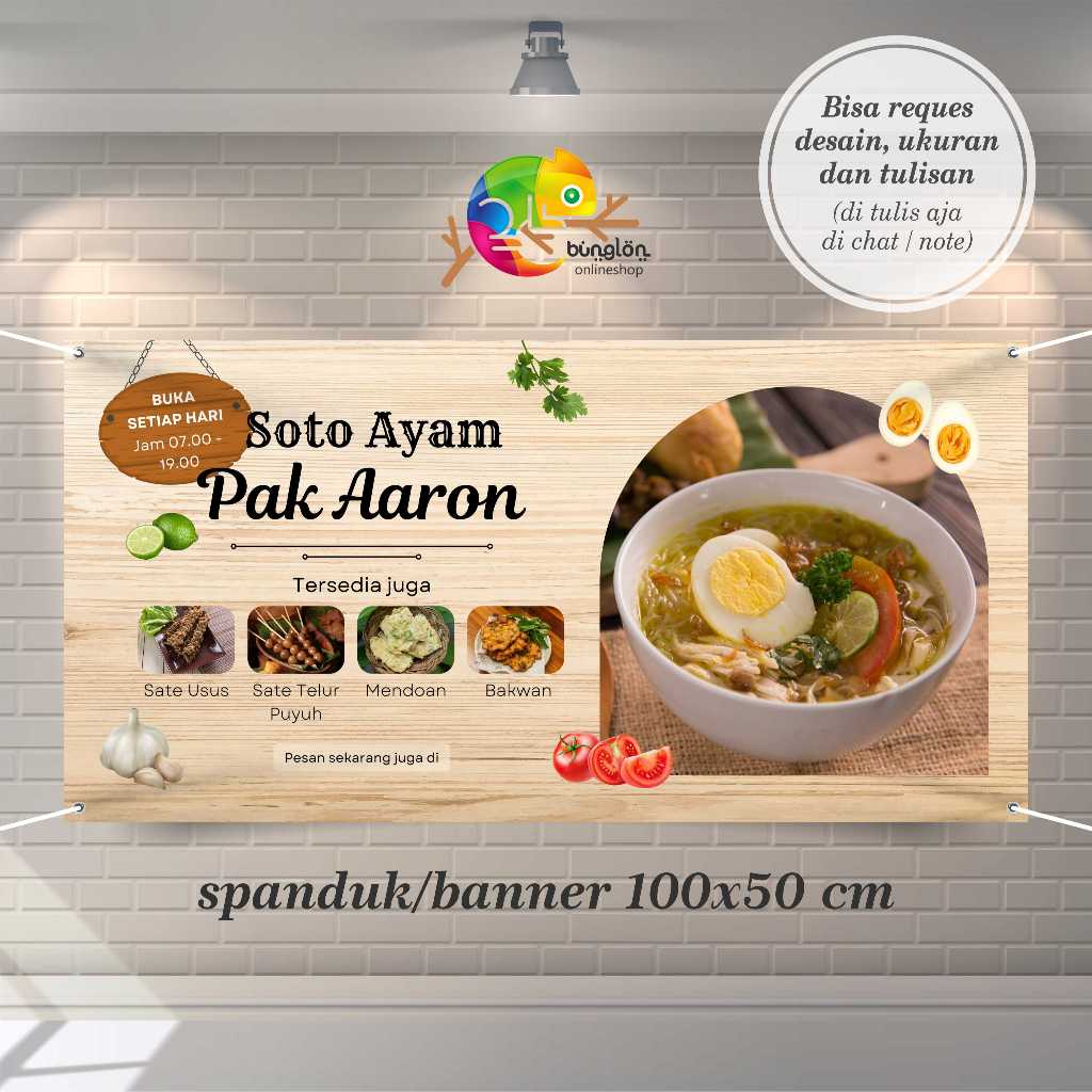 Jual Cetak Spanduk Banner Soto Ayam | Shopee Indonesia