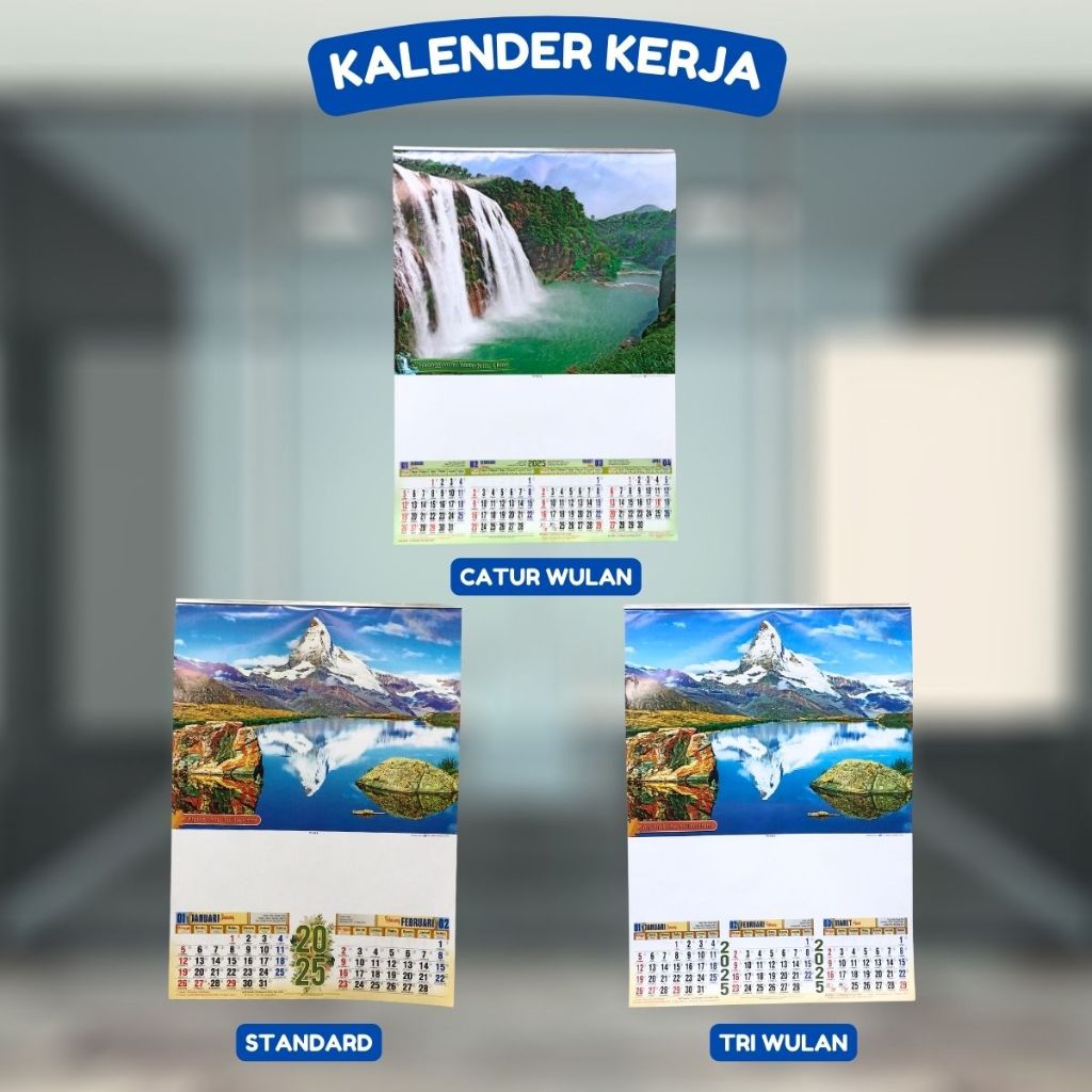 Jual Kalender Dinding Tahun 2025 Calender Catur Wulan Triwulan Edisilux ...