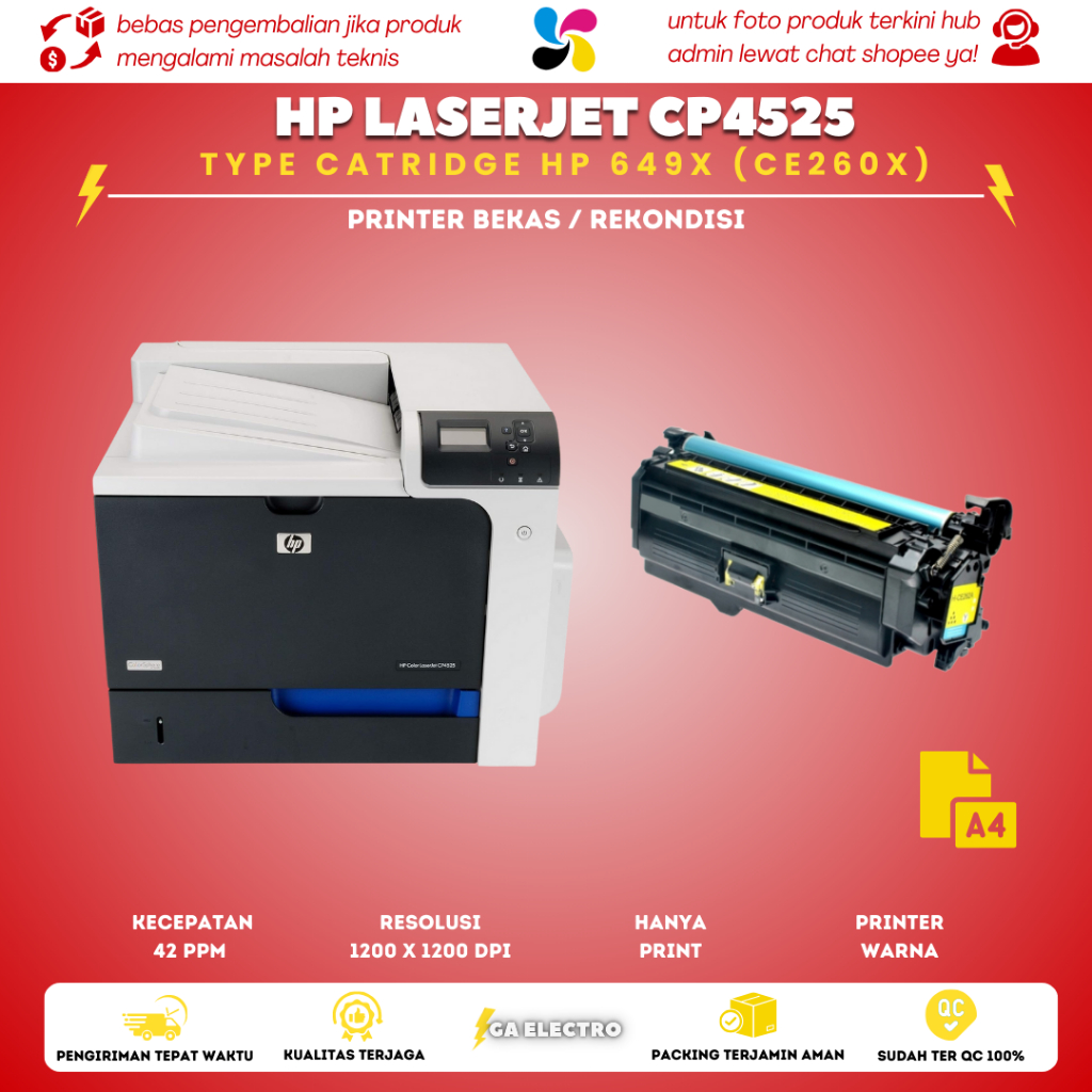 Jual Printer Hp LaserJet Enterprise CP4525 second siap pakai | Shopee ...