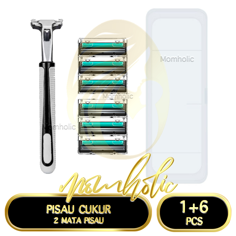 Jual Pisau Cukur Manual 1 set untuk cukur kumis dan jenggot alat cukur ...