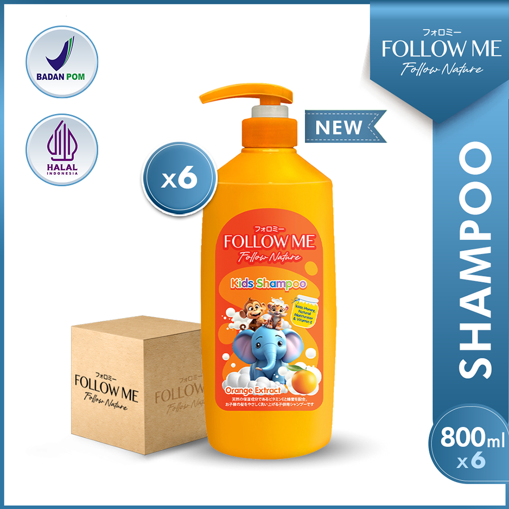 Jual Follow Me Follow Nature - Kids Shampoo - Orange Extract - 800Ml X6 ...