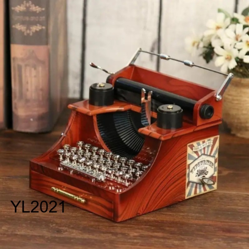 Jual Kotak Musik Antik Model Mesin Tik - Typewriter Music Box Hadiah ...