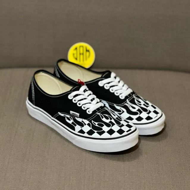 Jual SALE Sneaker Sepatu Pria Wanita Authentic Flame Checkerboard Black ...