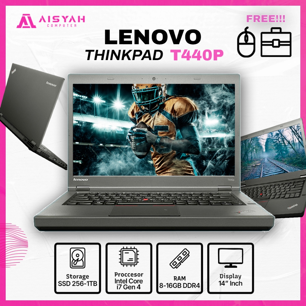 Jual Lenovo Thinkpad T440p / Core i7 Gen 4 / Ram 8GB SSD 256GB / Second Original Mulus FULLSET ...