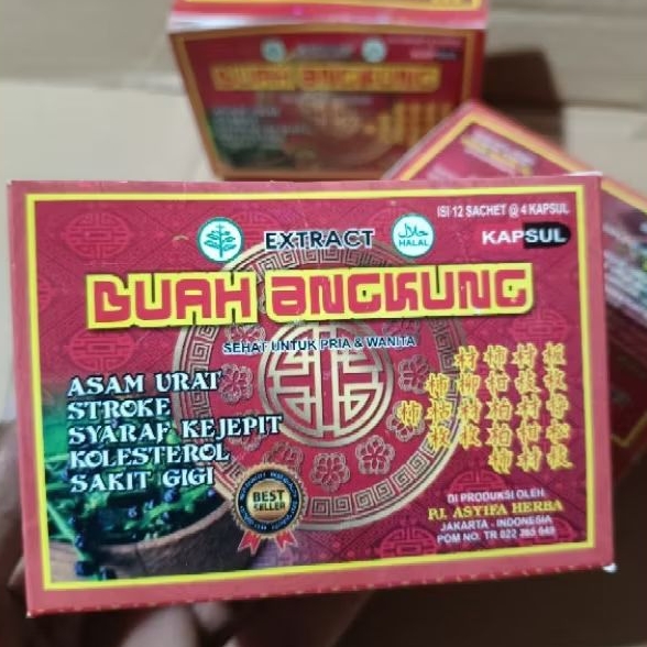 Jual kapsul saraf kejepit strok ringan extra buah angkung isi 48 ...