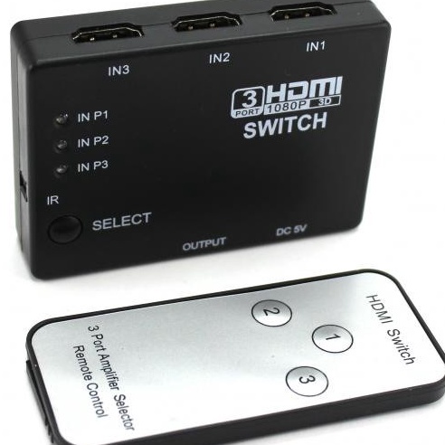 Jual Hemat HDMI SWITCH 3 PORT FULL HD 1P WITH REMOTE HDMI SWITCHER HDMI ...