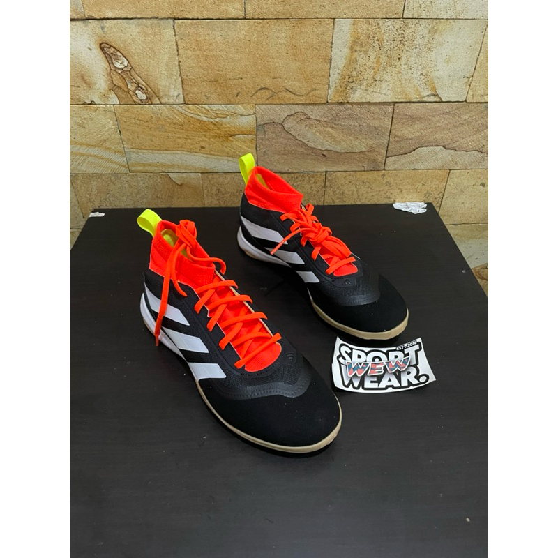 Jual Sepatu Futsal Adidas Predator 24 League Sock IN Black White Red ...