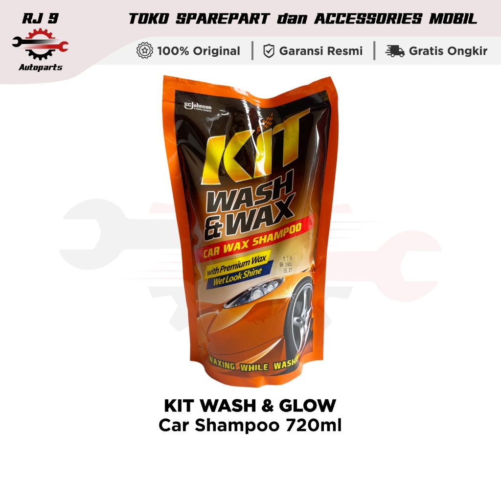 Jual Kit Wash and Wax Car Shampoo Pouch 400/720 ml Shampoo Mobil Kit ...