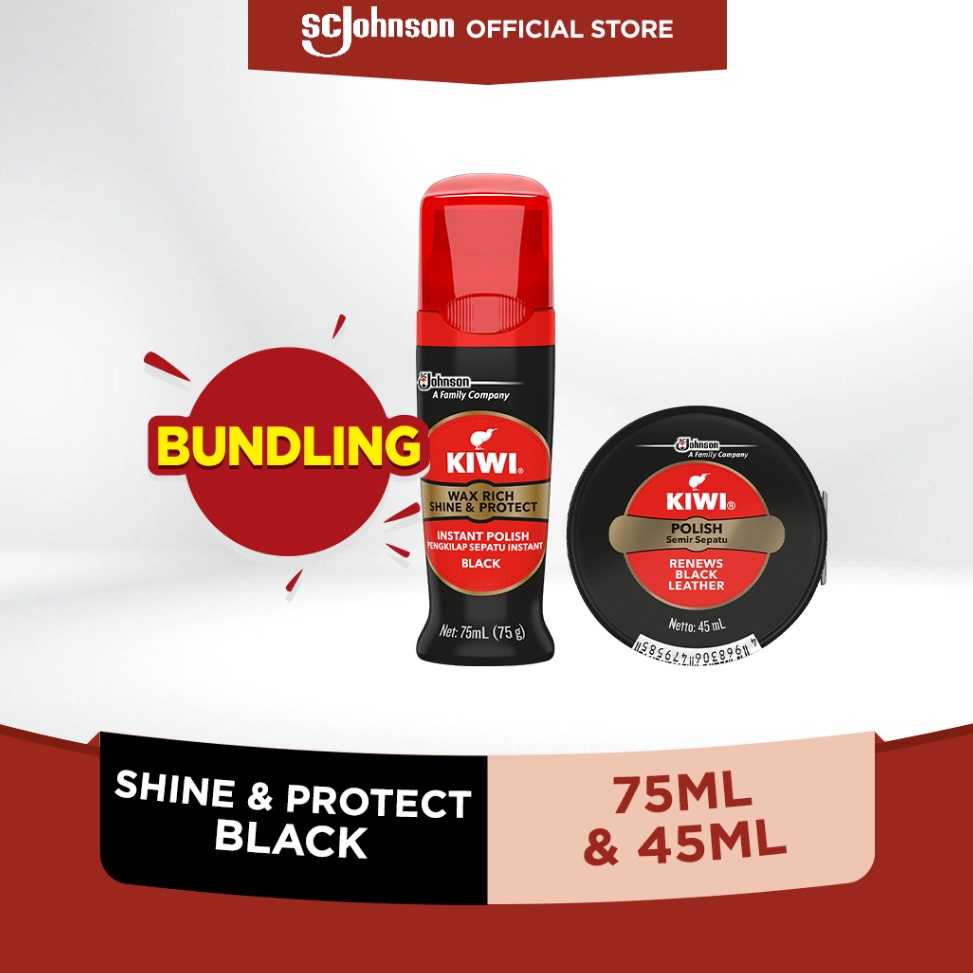 Jual KODE H98I KIWI Shine Protect Black 75ml Paste SP Black 45ml Perawatan Sepatu | Shopee Indonesia